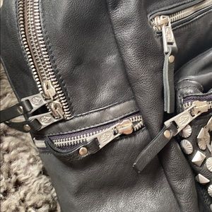 Ash | Bags | Ash Domino Studded Washed Leather Backpack Black | Poshmark